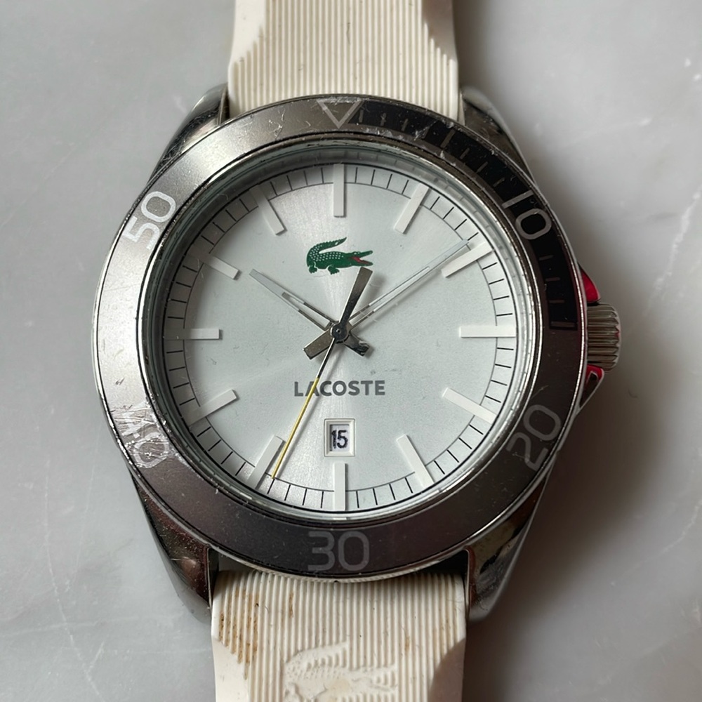Lacoste White Rubber Sport Watch - Gem